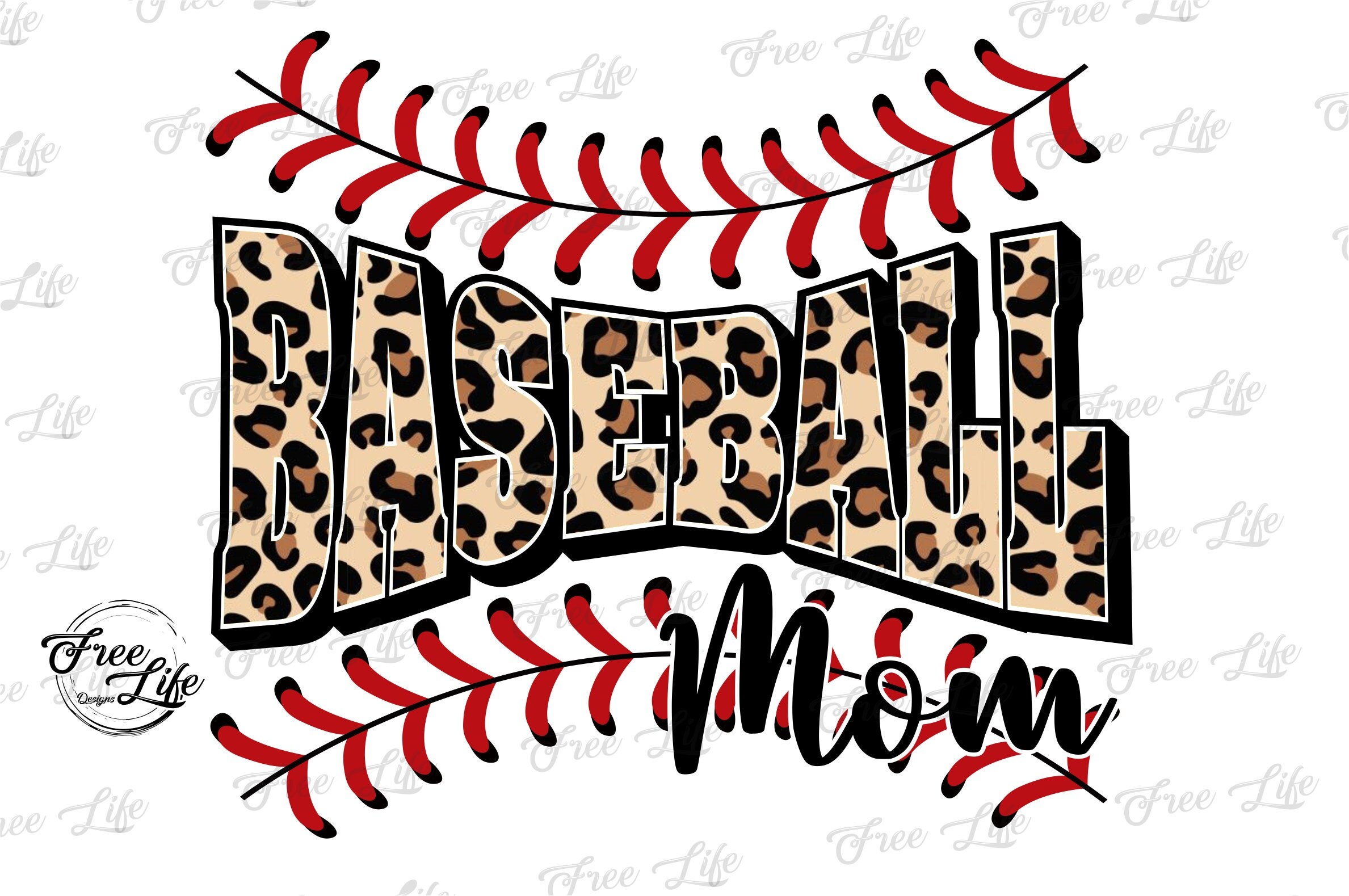 Baseball Mom PNG, Leopard Baseball Digital Art Download, Baseball PNG ...