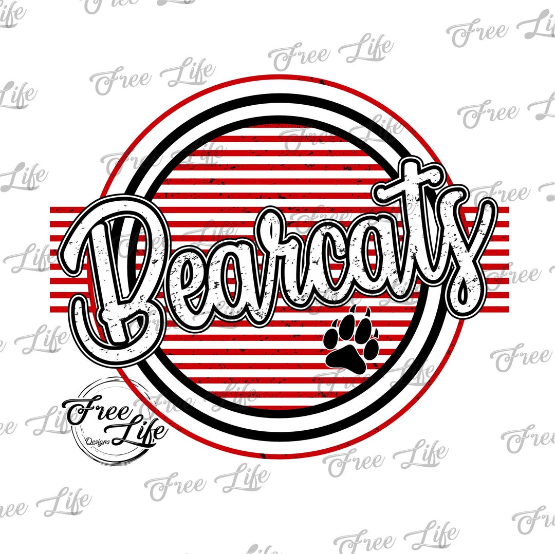 Bearcats PNG Download, Red and Black Bearcats School Mascot, Bearcats ...