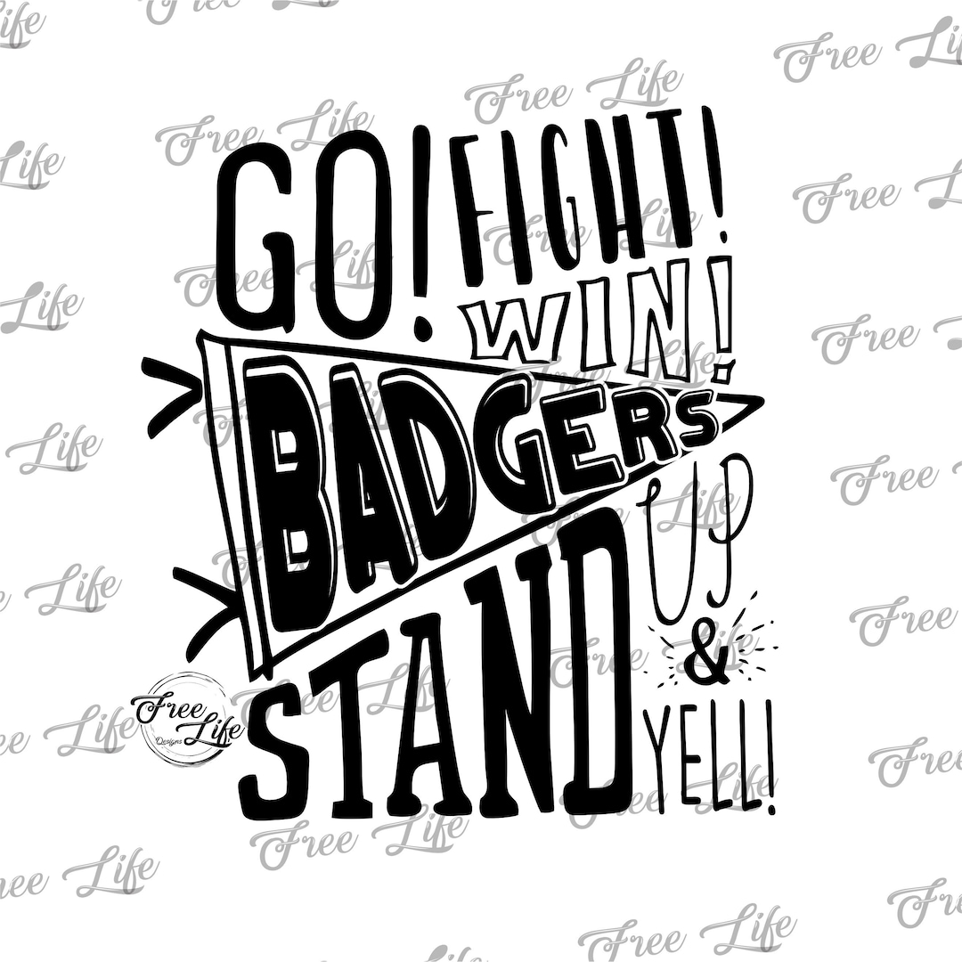 Badgers PNG Download, Badgers SVG Digital Art Download, Badgers Mascot ...