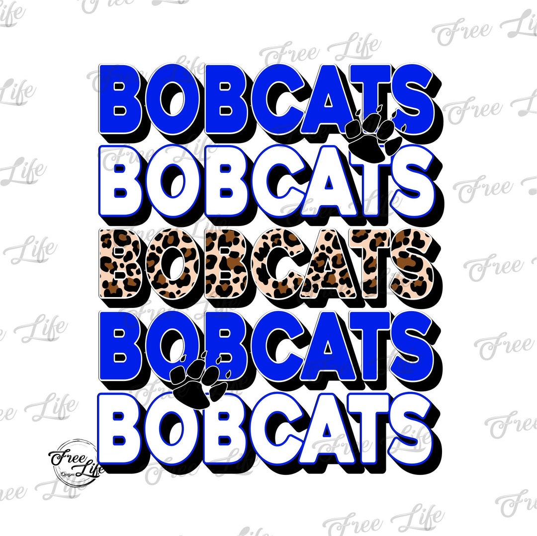 Bobcats PNG Download, Blue Bobcats Digital Art Download, Bobcats Mascot ...