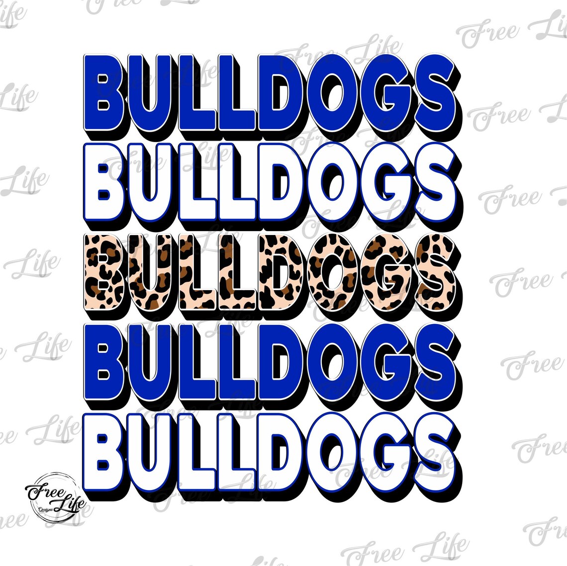 Bulldogs PNG Download Blue Bulldogs Digital Art Download - Etsy