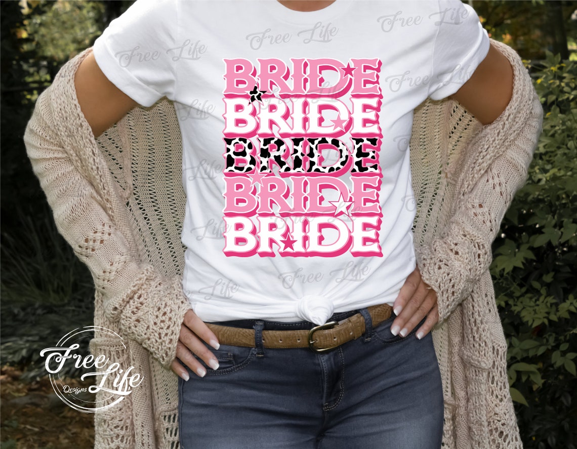 Bride PNG, Bride Cow Print Digital Art Download, Pink Bride Download ...