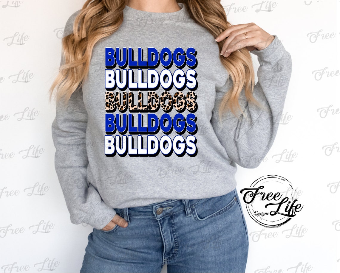 Bulldogs PNG Download Blue Bulldogs Digital Art Download - Etsy