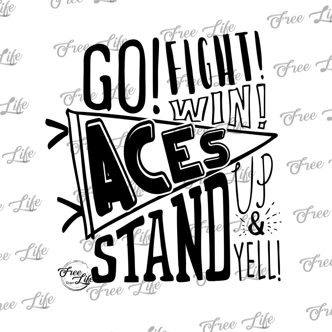 Aces PNG Download, Aces SVG Digital Art Download, Aces Mascot SVG ...