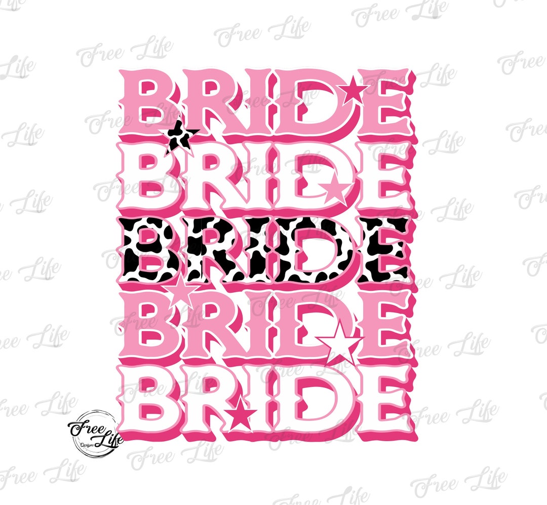 Bride PNG, Bride Cow Print Digital Art Download, Pink Bride Download ...