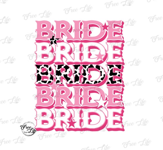 Bride PNG Bride Cow Print Digital Art Download Pink Bride - Etsy
