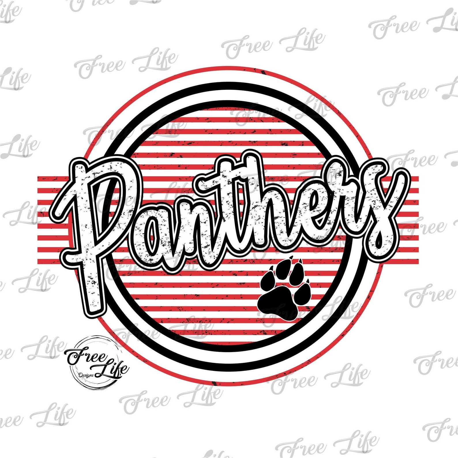 Panthers PNG Download Red Panthers School Mascot Png - Etsy
