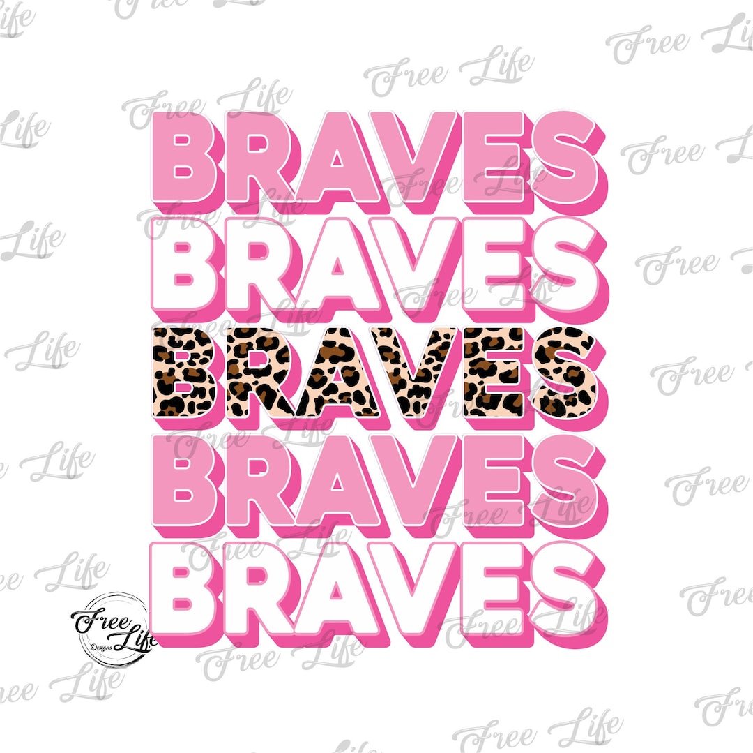 Braves PNG Download, Pink Braves Digital Art Download, Braves Mascot ...