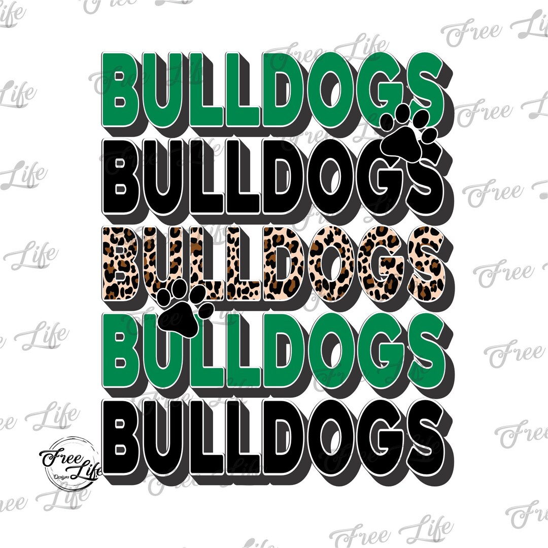 Bulldogs PNG Download, Green and Black Bulldogs Digital Art Download ...