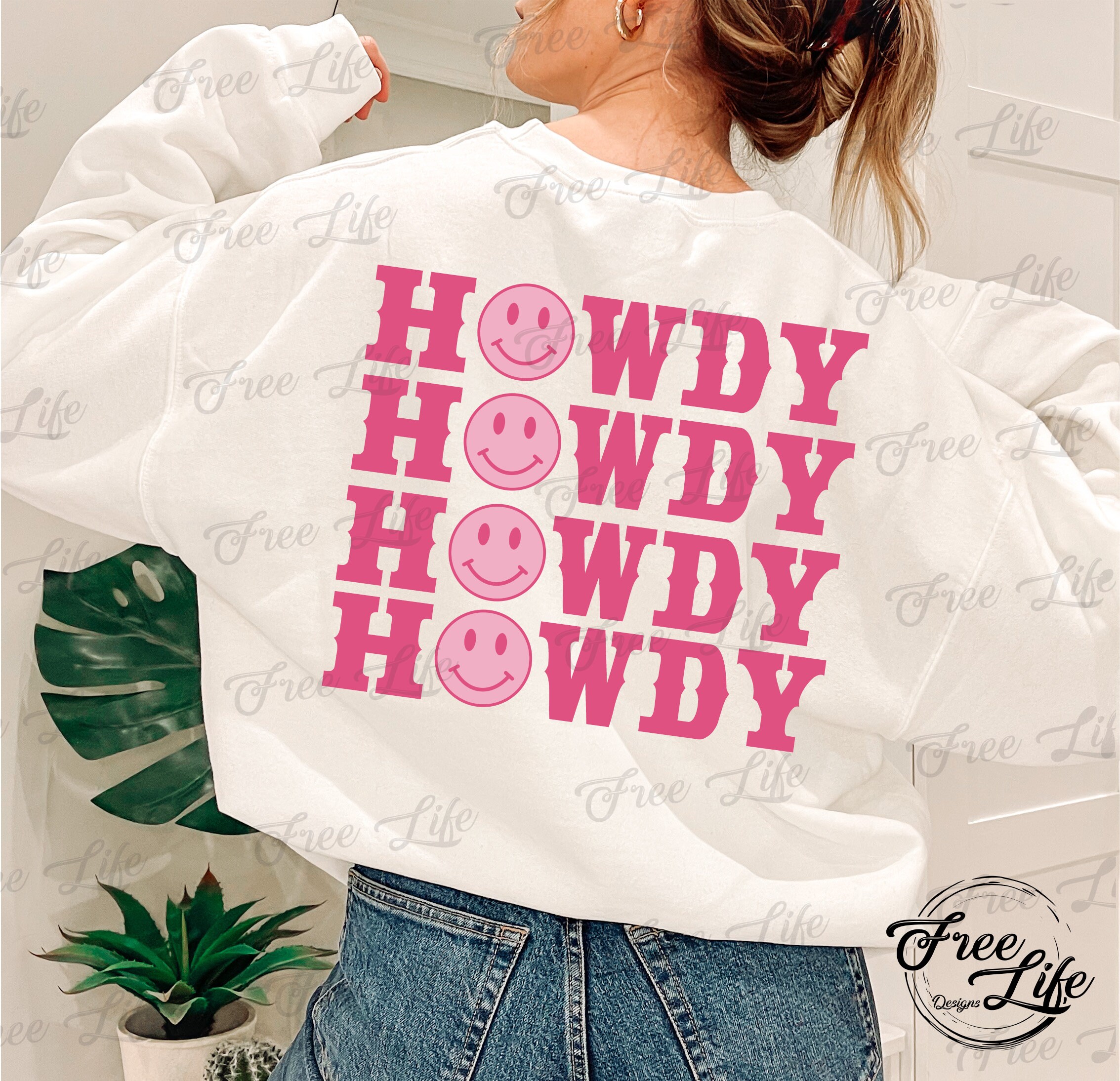 Howdy PNG, Howdy Print Digital Art Download, Pink Howdy Download, Dolly ...