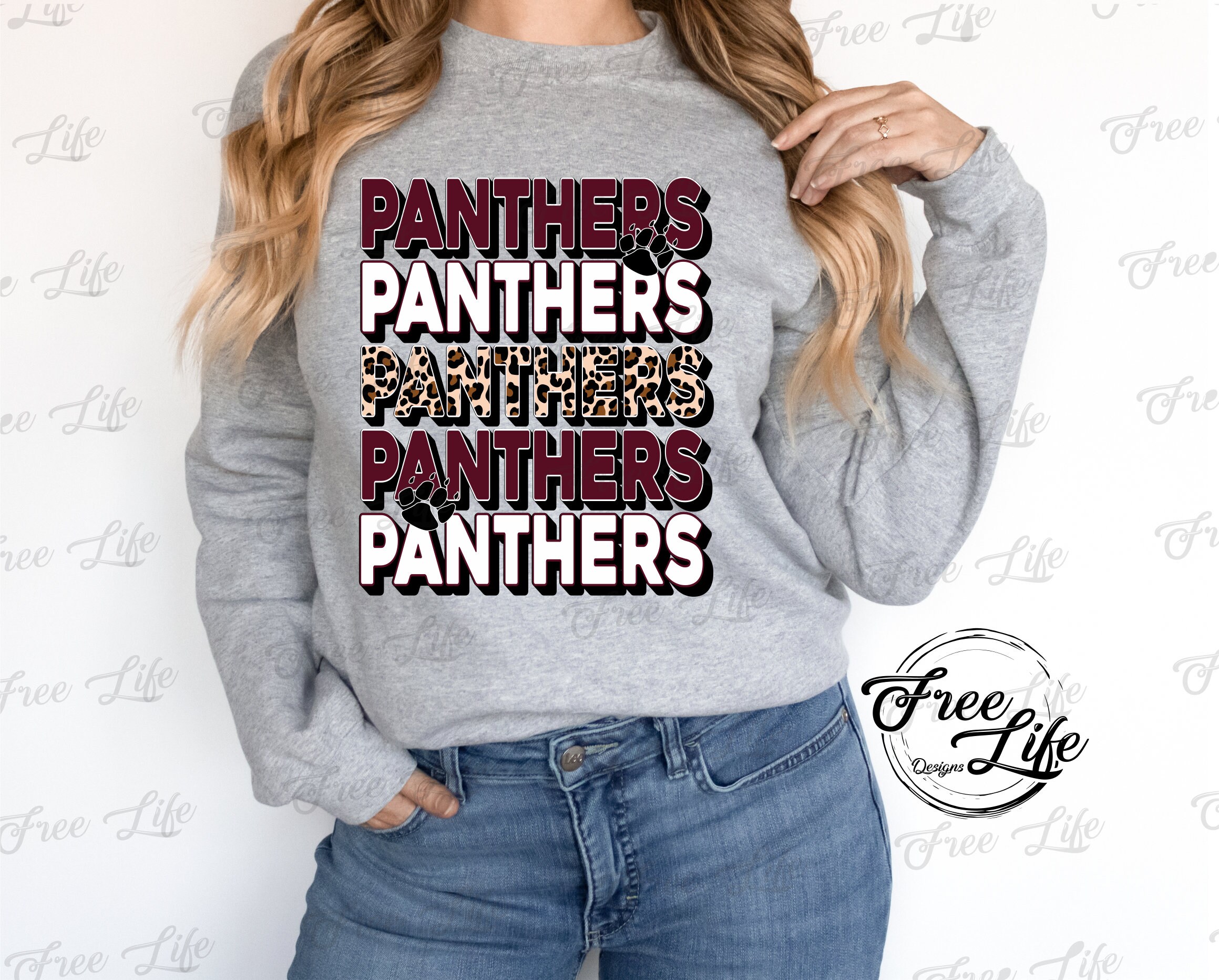 Panthers PNG Download, Maroon and Leopard Panthers School Mascot Png ...