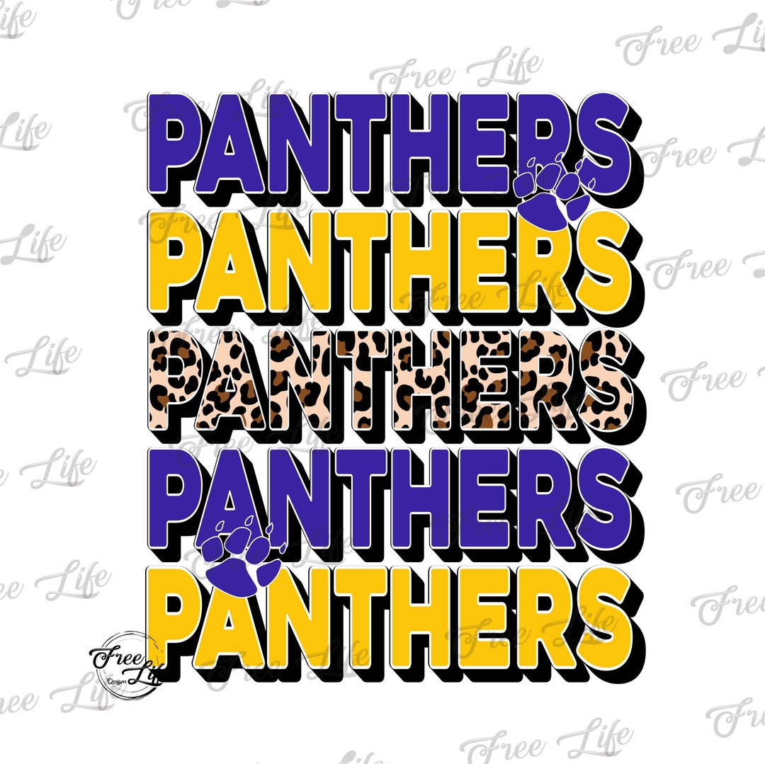 Panthers PNG Download, Purple and Gold Panthers School Mascot Png ...