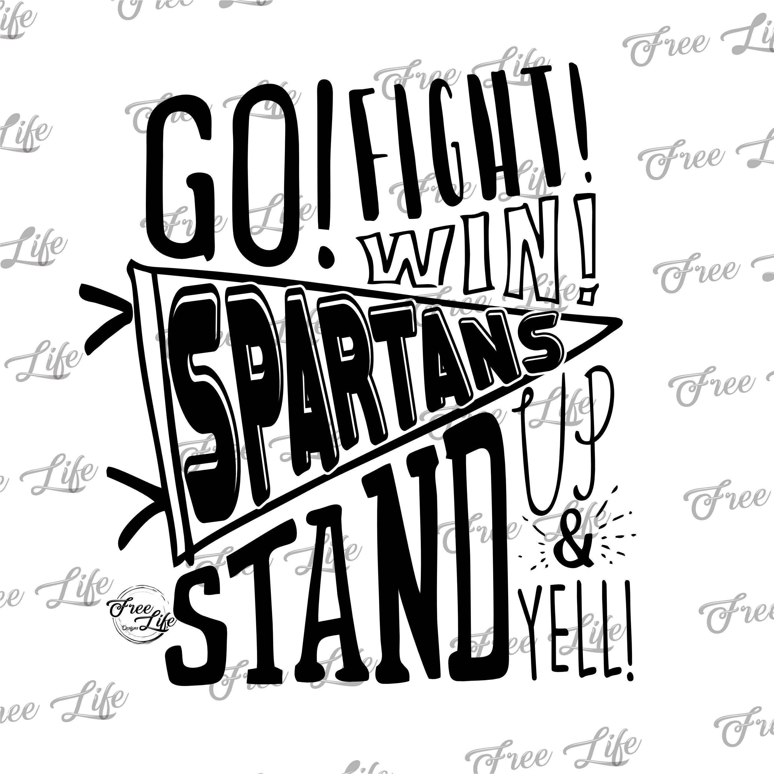 Spartans PNG Download, Go Fight Win Spartans Digital Art Download ...
