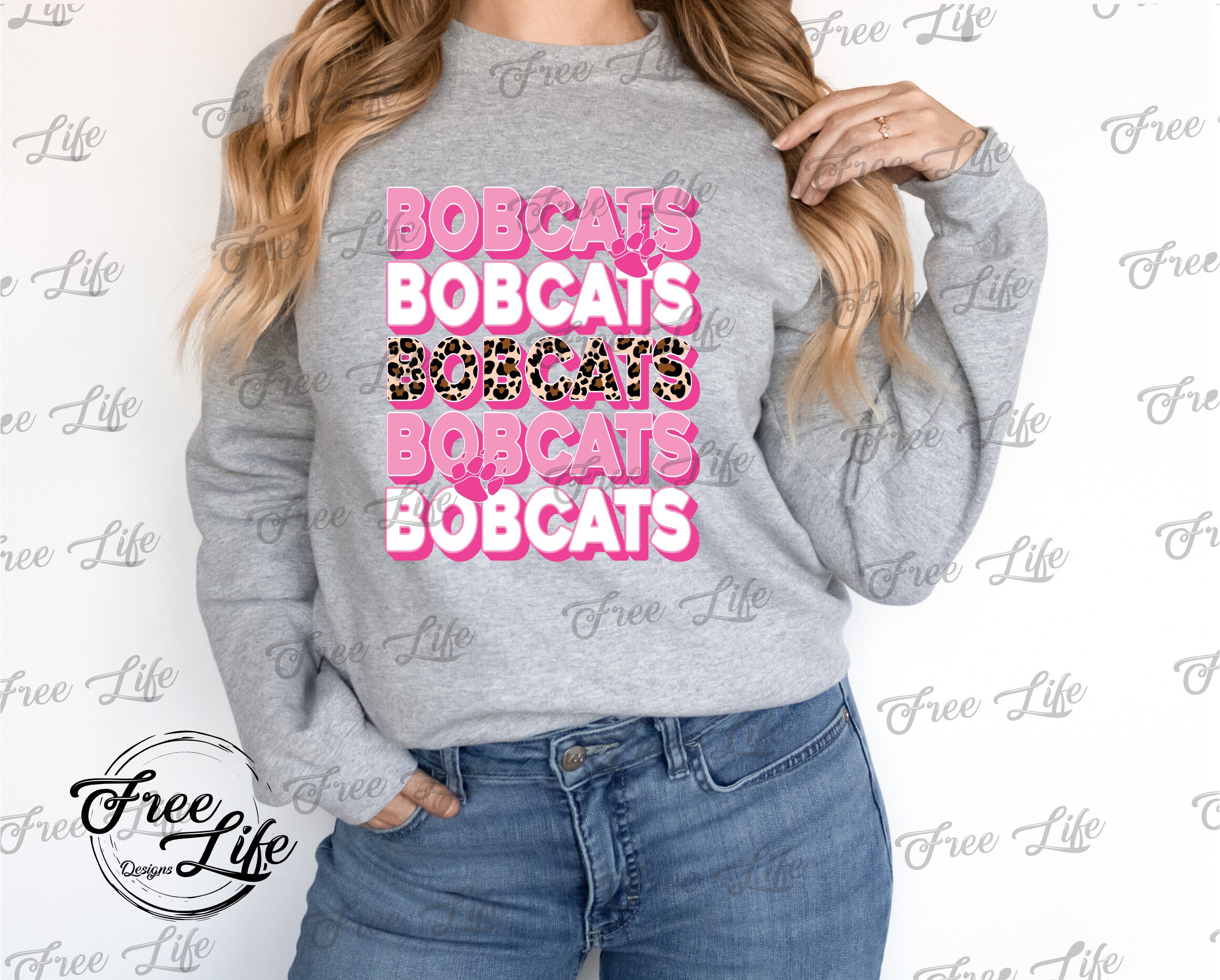 Bobcats PNG Download, Pink Bobcats Digital Art Download, Bobcats Mascot ...