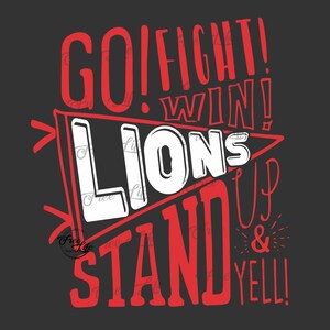 Lions PNG Download, Lions SVG Digital Art Download, Lions Mascot ...