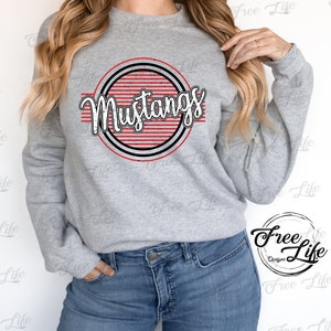 Mustangs PNG Download, Mustangs School Mascot Png, Red Mustangs Digital ...