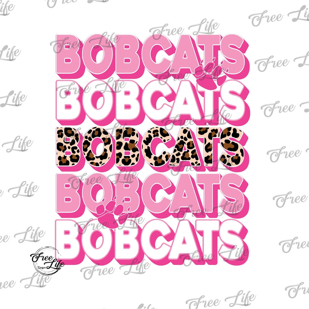 Bobcats PNG Download, Pink Bobcats Digital Art Download, Bobcats Mascot ...