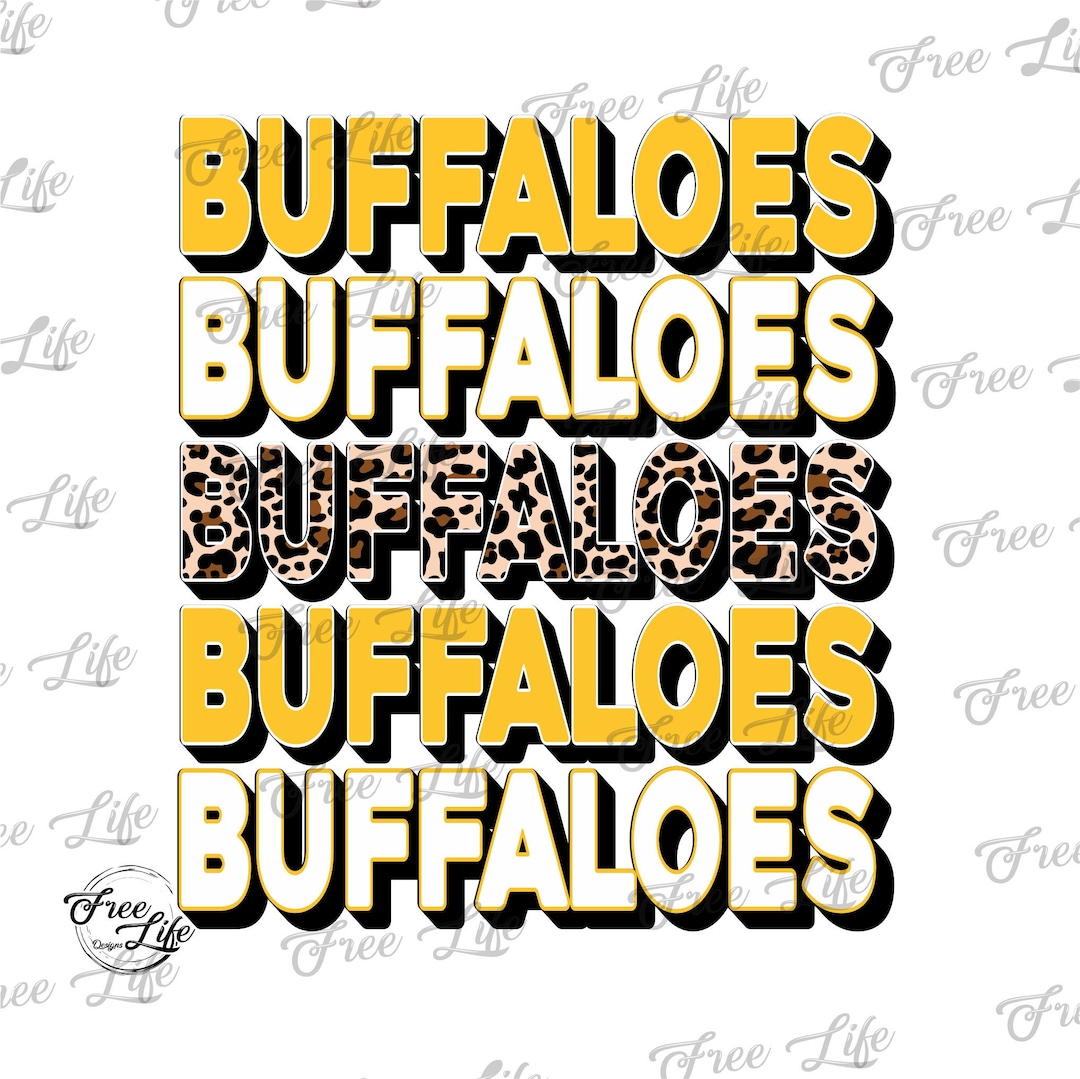 Buffaloes PNG, Gold and Black Buffaloes Digital Art Download, Buffaloes ...
