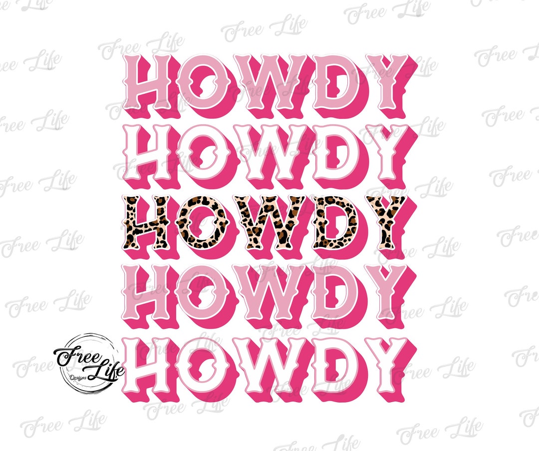 Howdy PNG, Howdy Leopard Print Digital Art Download, Pink Howdy ...