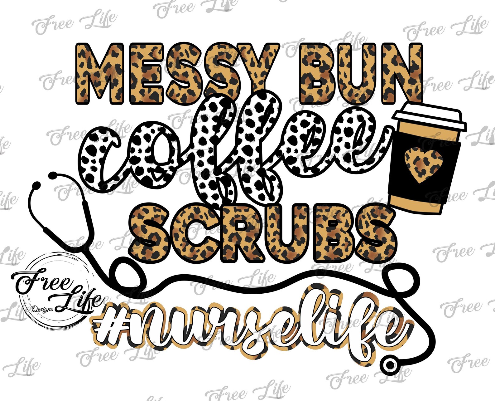 Nurse Life PNG nurselife Png Nurse Download Leopard Nurse - Etsy