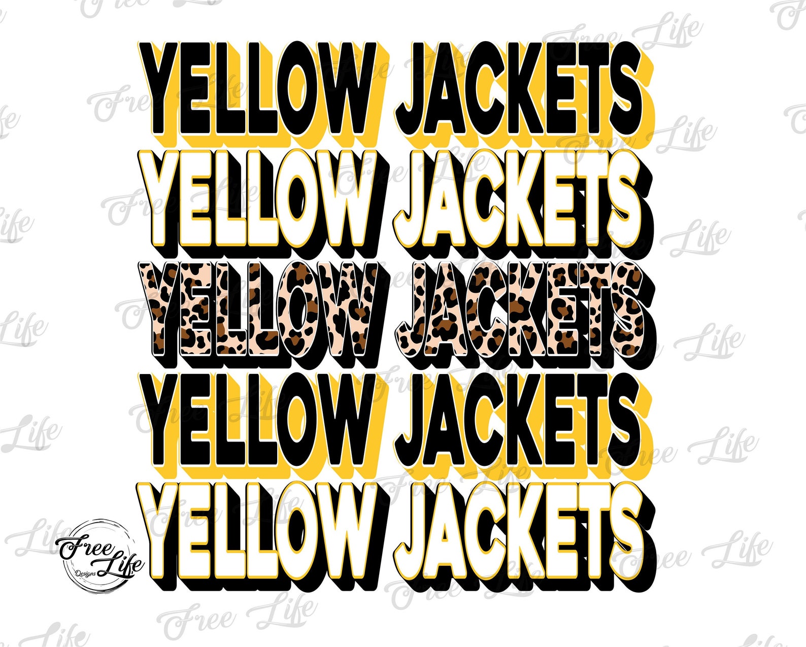 Yellow Jackets PNG Download, Yellow Jackets Digital Download, Yellow ...