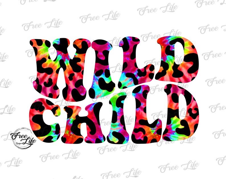 Wild Child PNG Wild Child SVG Digital Download Neon Leopard - Etsy
