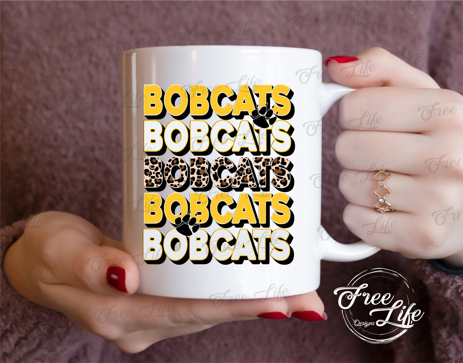 Bobcats PNG Download, Gold Bobcats Digital Art Download, Bobcats Mascot ...