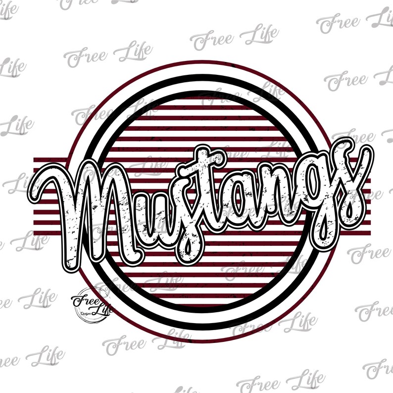 Mustangs PNG Download, Mustangs School Mascot, Maroon Mustangs Digital ...