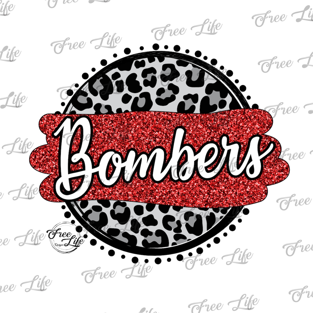 Bombers PNG Download, Red and Leopard Bombers School Mascot, Bombers ...