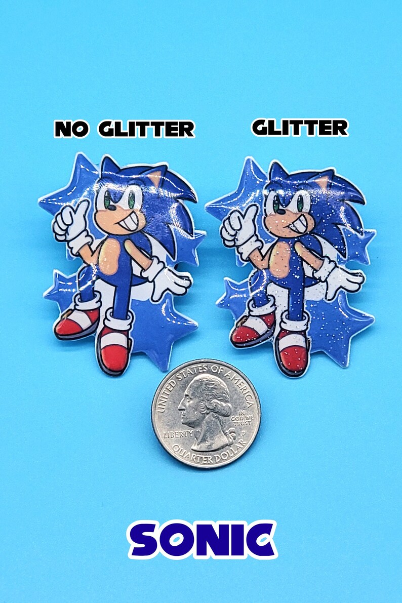 Sonic the Hedgehog Resin Button Pins Set 1 team Sonic & Team - Etsy