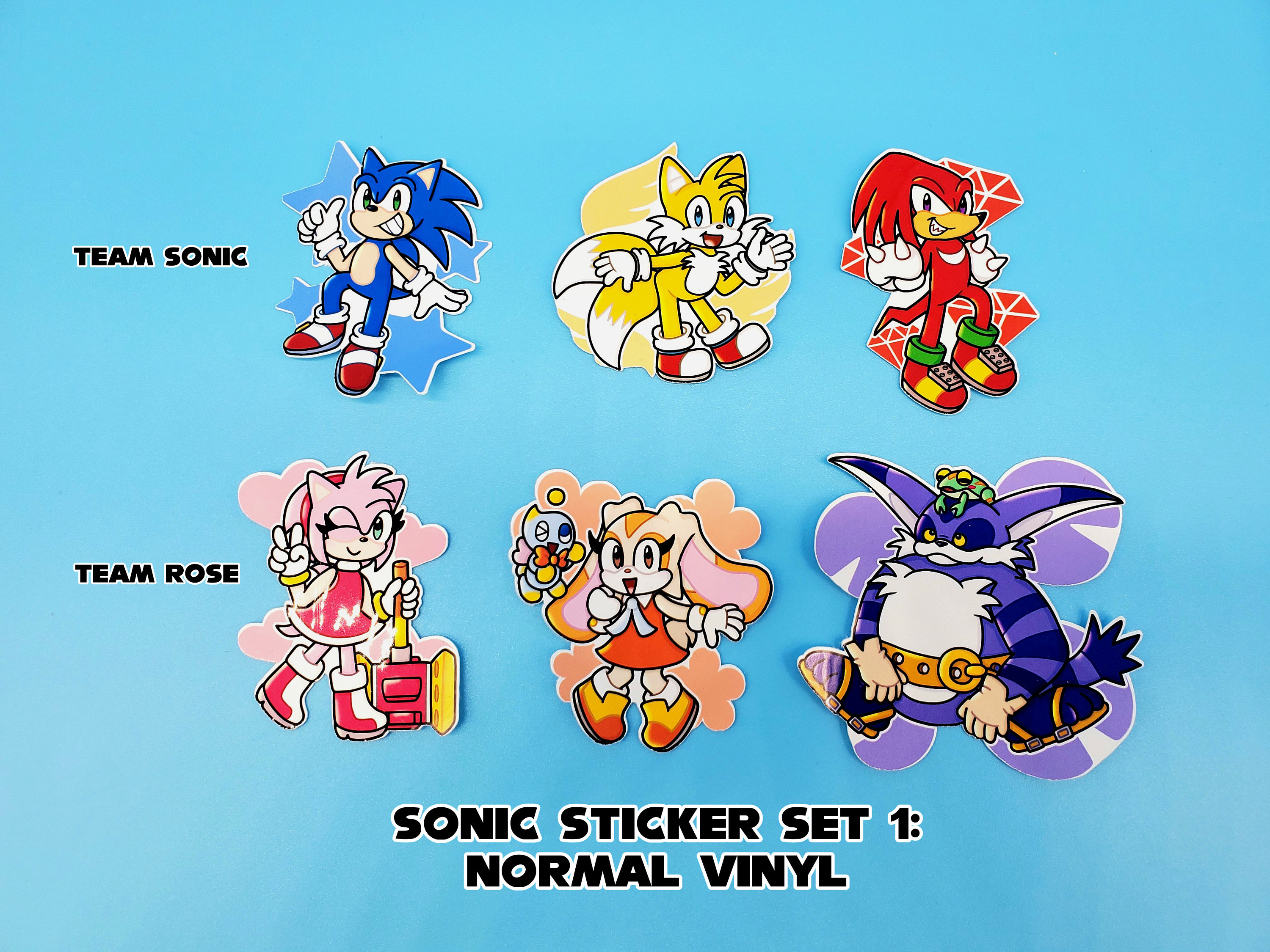 Sonic the Hedgehog Decal Sticker Pack Set #1 (team Sonic & Team Rose ...