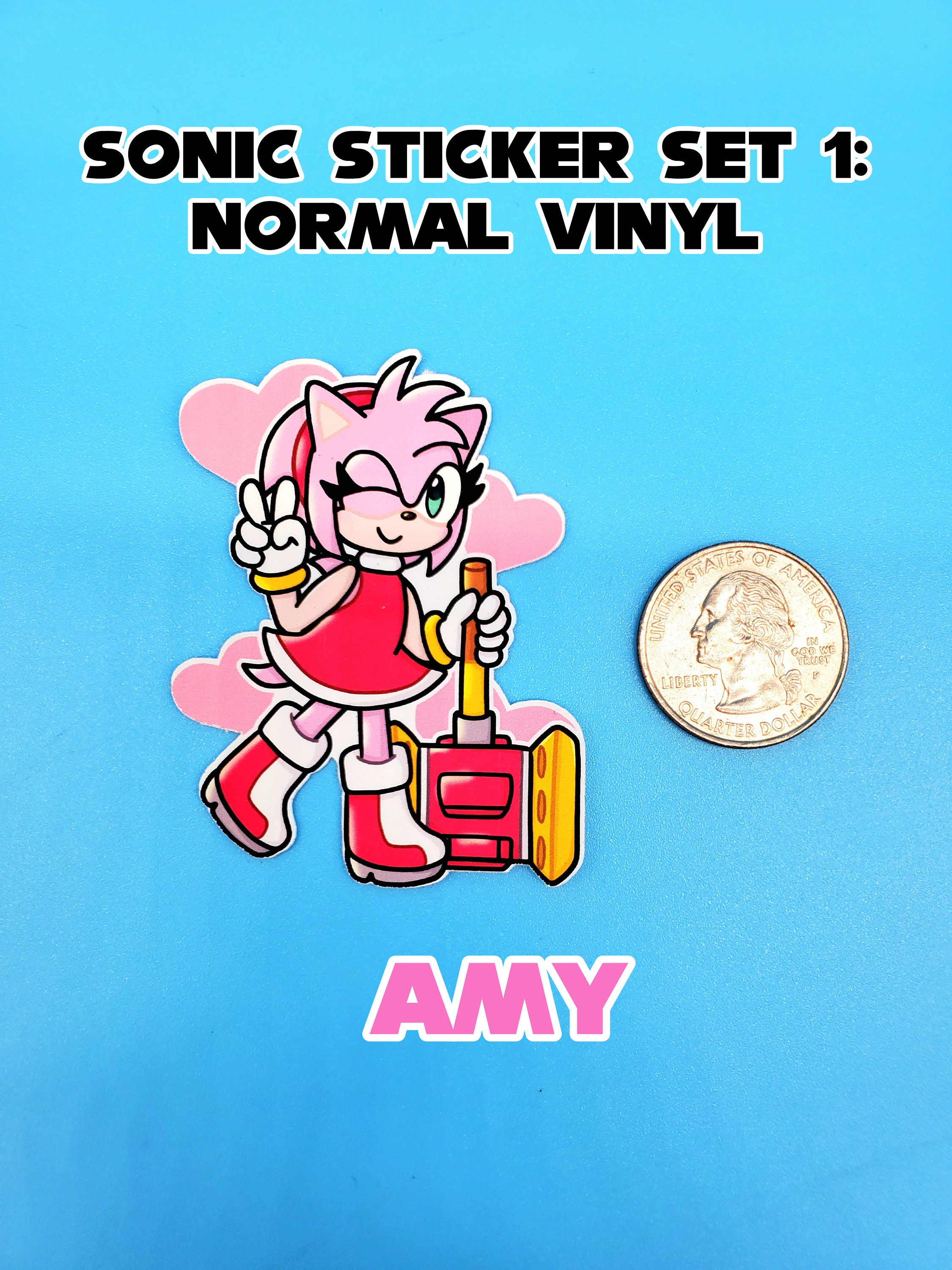 Sonic the Hedgehog Decal Sticker Pack Set #1 (team Sonic & Team Rose ...