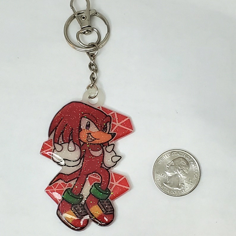 Sonic the Hedgehog Resin Glitter Keychains Set 1 team Sonic & Team Rose ...