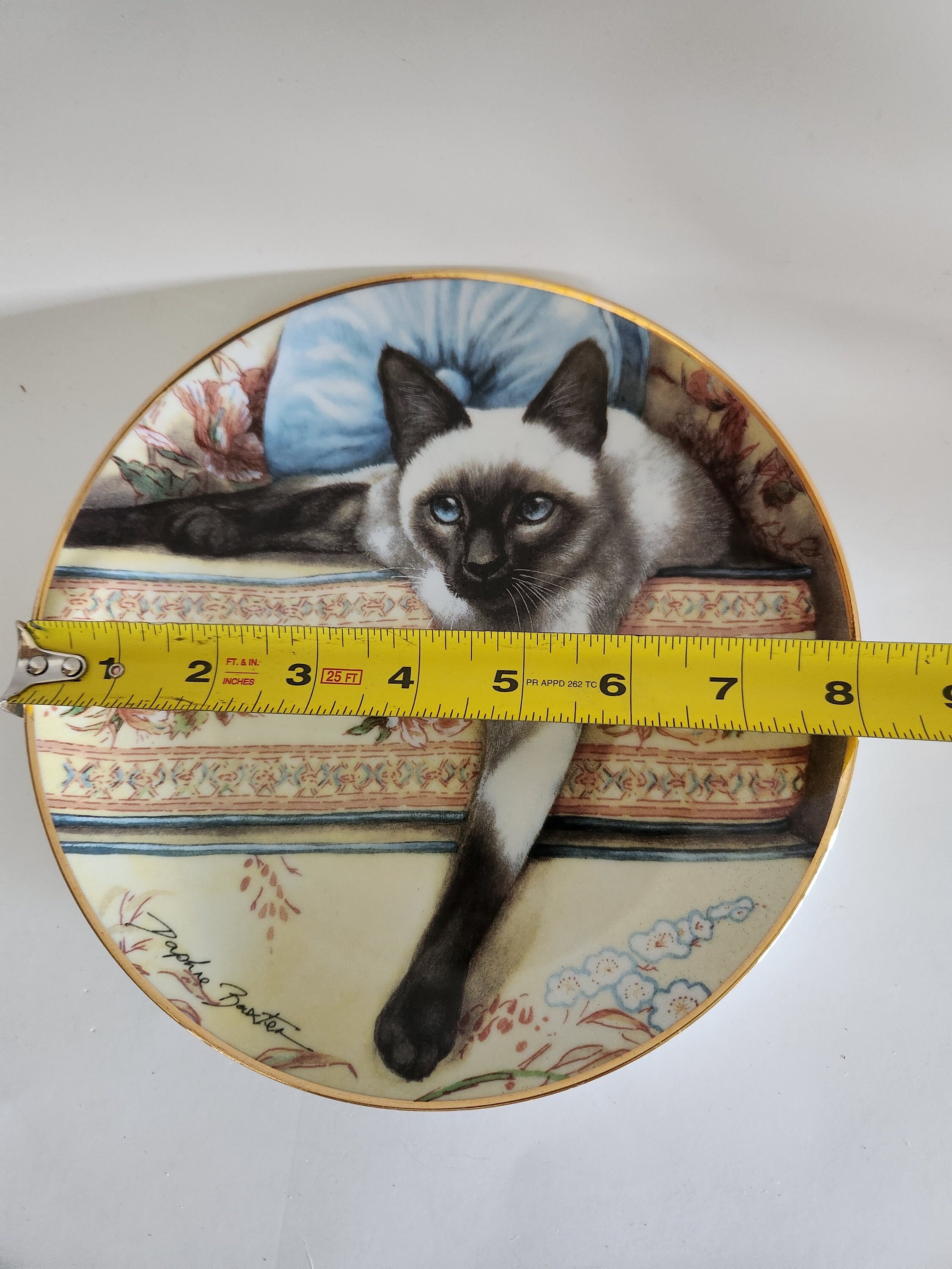 Vintage Blue Eyes Franklin Mint Heirloom Siamese Cat Collectible Plate ...