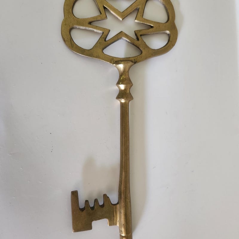 Brass Skeleton Key - Etsy