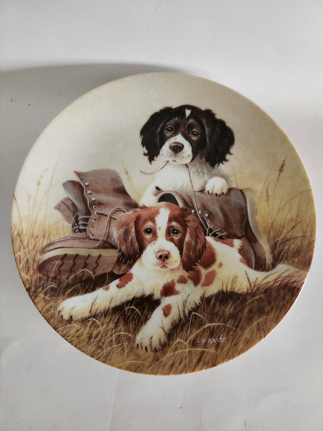 Vintage Pups 'n' Boots Field Trips Knowles Puppy Dog Collectible Plate ...