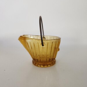 Vintage MCM Miniature Mini Coal Ash Bucket Metal Handled Amber Glass - Etsy