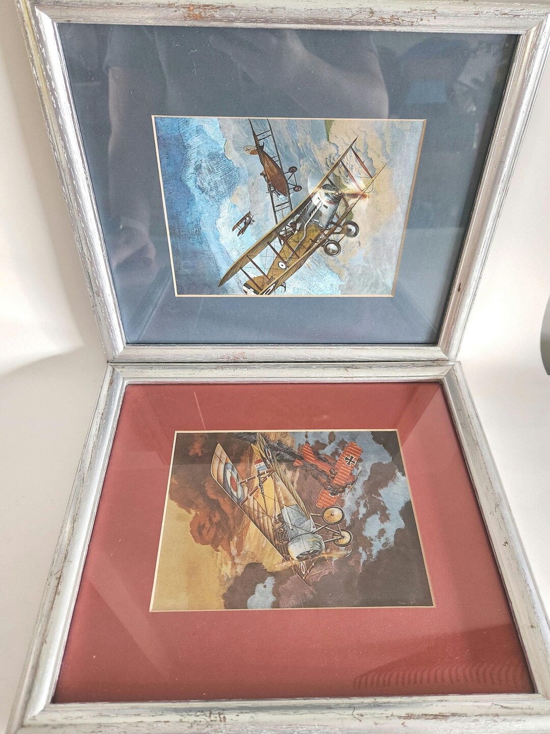 Vintage Dufex Prints Airplane Combat Foil Art Prints Framed Set of 2 - Etsy