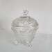 Vintage Frosted Jeanette Lidded Footed Glass Candy Jewelry Dish Sugar ...