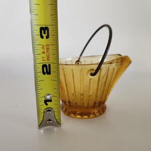 Vintage MCM Miniature Mini Coal Ash Bucket Metal Handled Amber Glass - Etsy