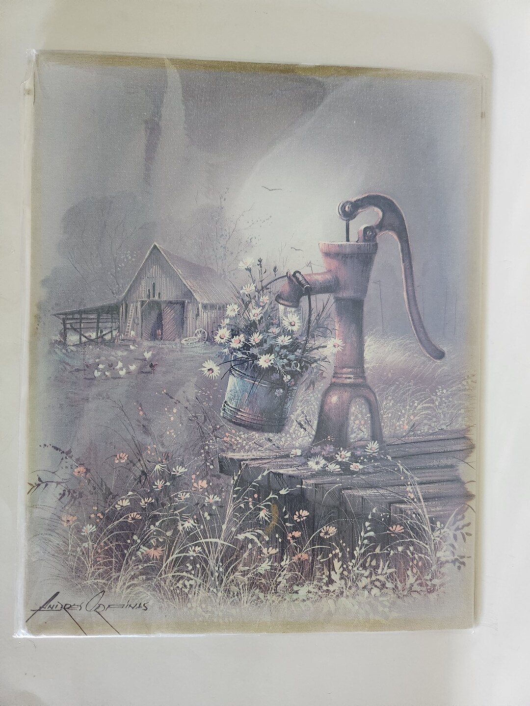 Vintage Andres Orpinas Woodland Cottage Art Print - Etsy