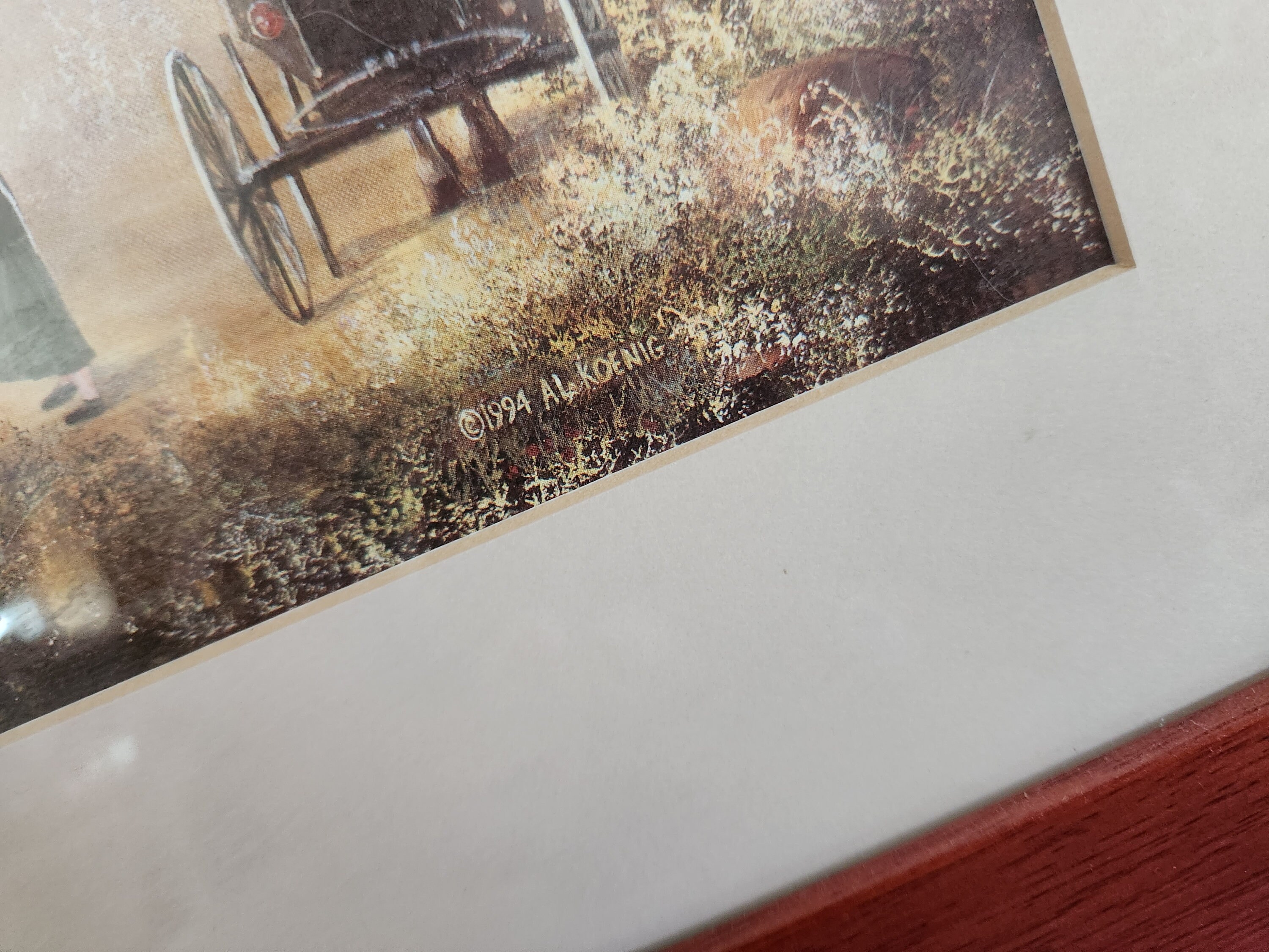 Vintage 1994 Al Koenig Amish Boy Girl Buggy Friendship First Love Print ...