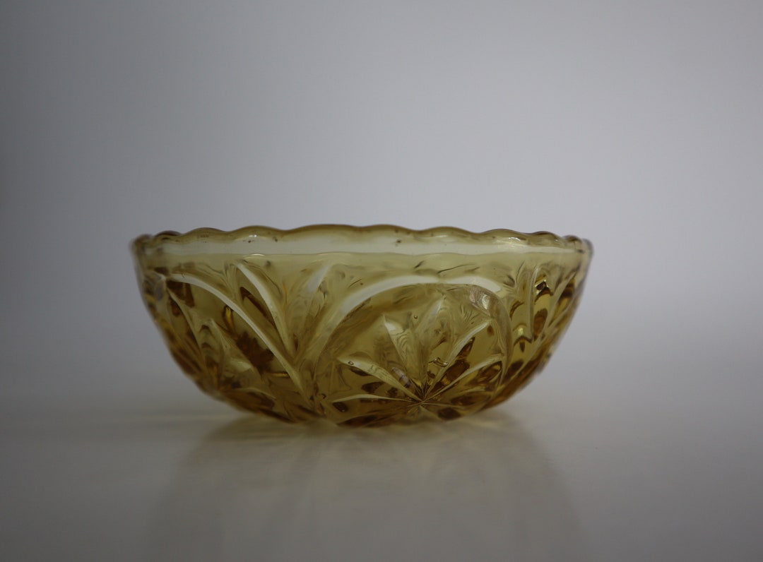 Anchor Hocking Medallion Honey Gold Individual Serving Bowl Etsy