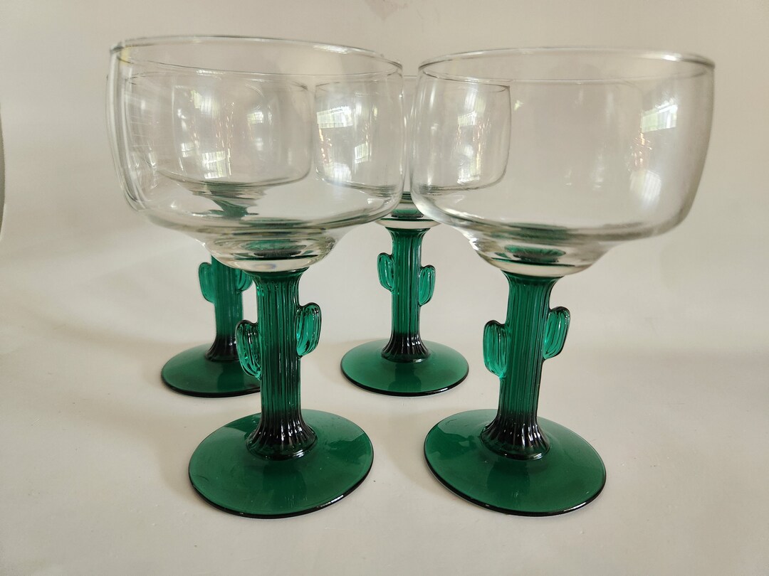 Vintage MCM Libbey Cactus Drinkware Glasses Set of 4 - Etsy