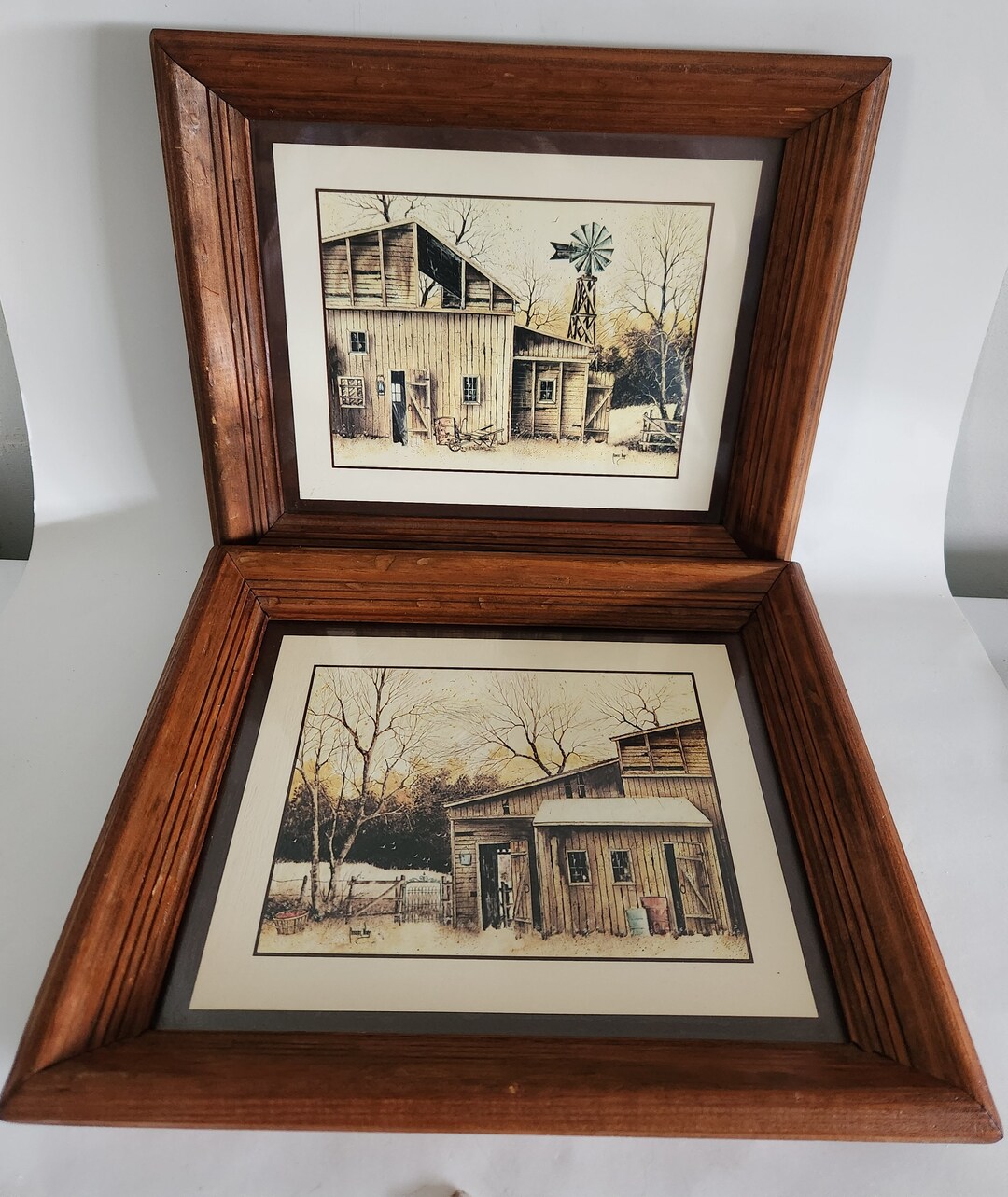 Vintage Robert Nidy Framed Barn Farm Art Prints Set of 2 - Etsy