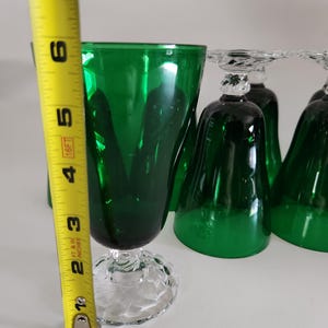 Vintage Fostoria Colonial Dame Forest Green Ice Teas Juice Water ...