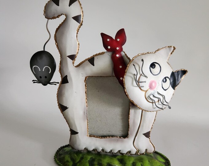 Vintage Metal Kitty Cat Picture Frame - Etsy