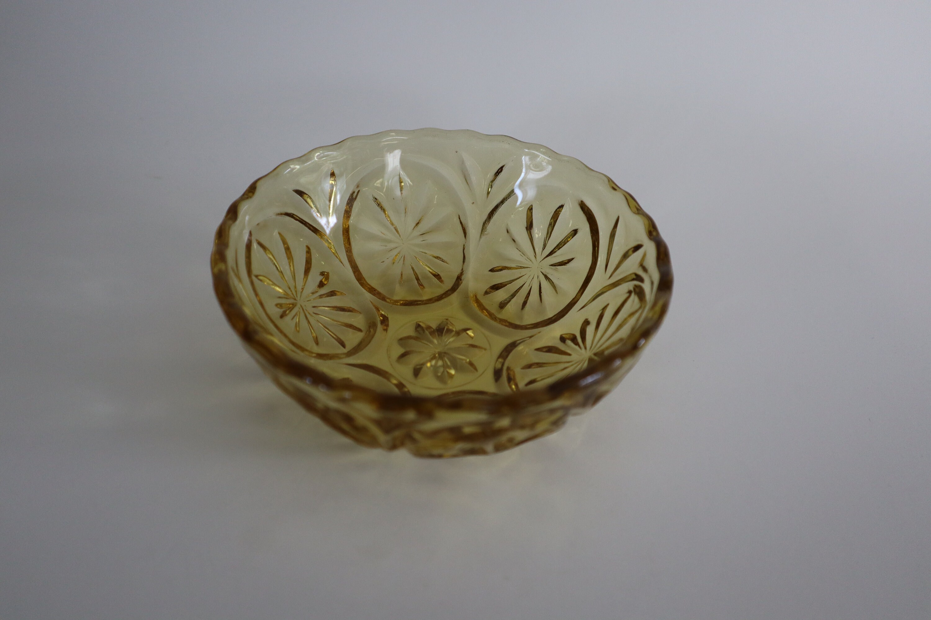 Anchor Hocking Medallion Honey Gold Individual Serving Bowl Etsy