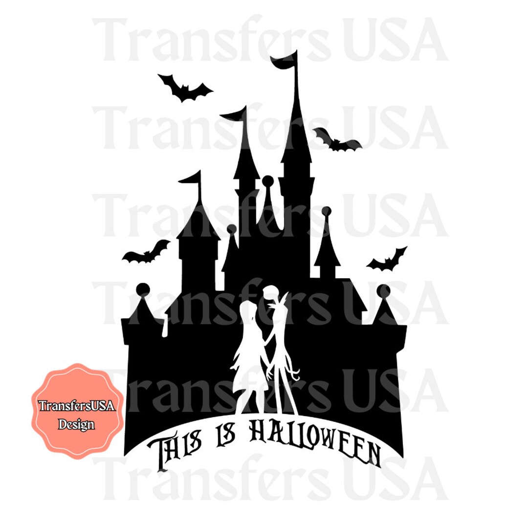 This is Halloween, Jack and Sally Disneyland Castle SVG Cricut Cut File ...
