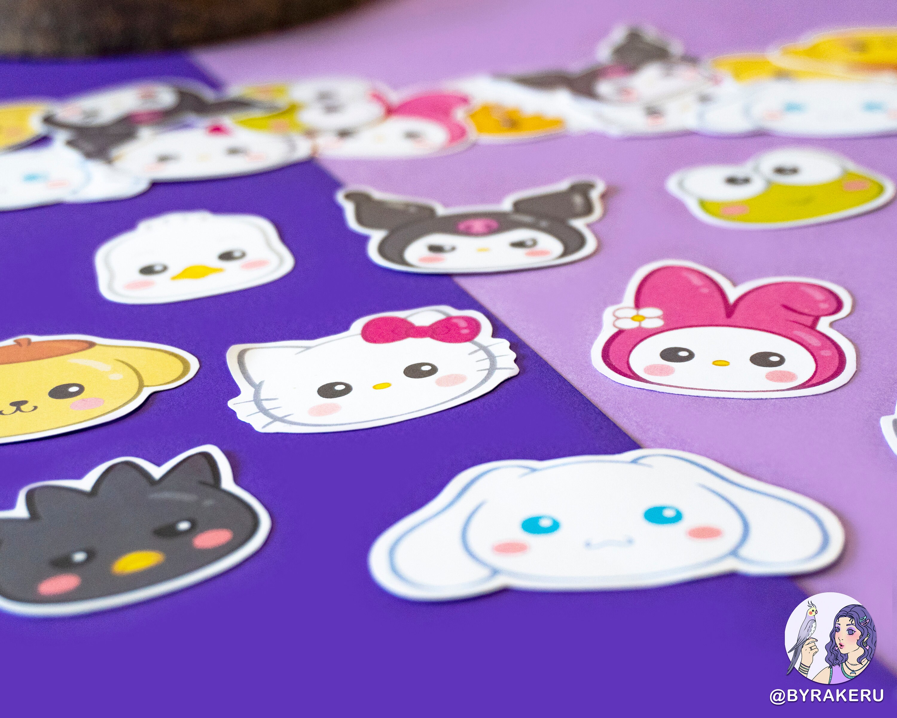 Sanrio Stickers Pack Illustrated Sanrio Stickers Hello Kitty Kuromi ...